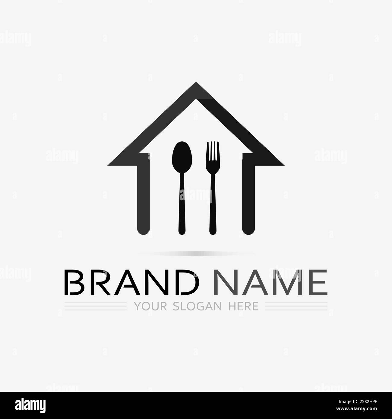 KITCHEN AND CHEF LOGO FOOD ICON RESTO AND CAFE DESIGN VECTOR Stock ...