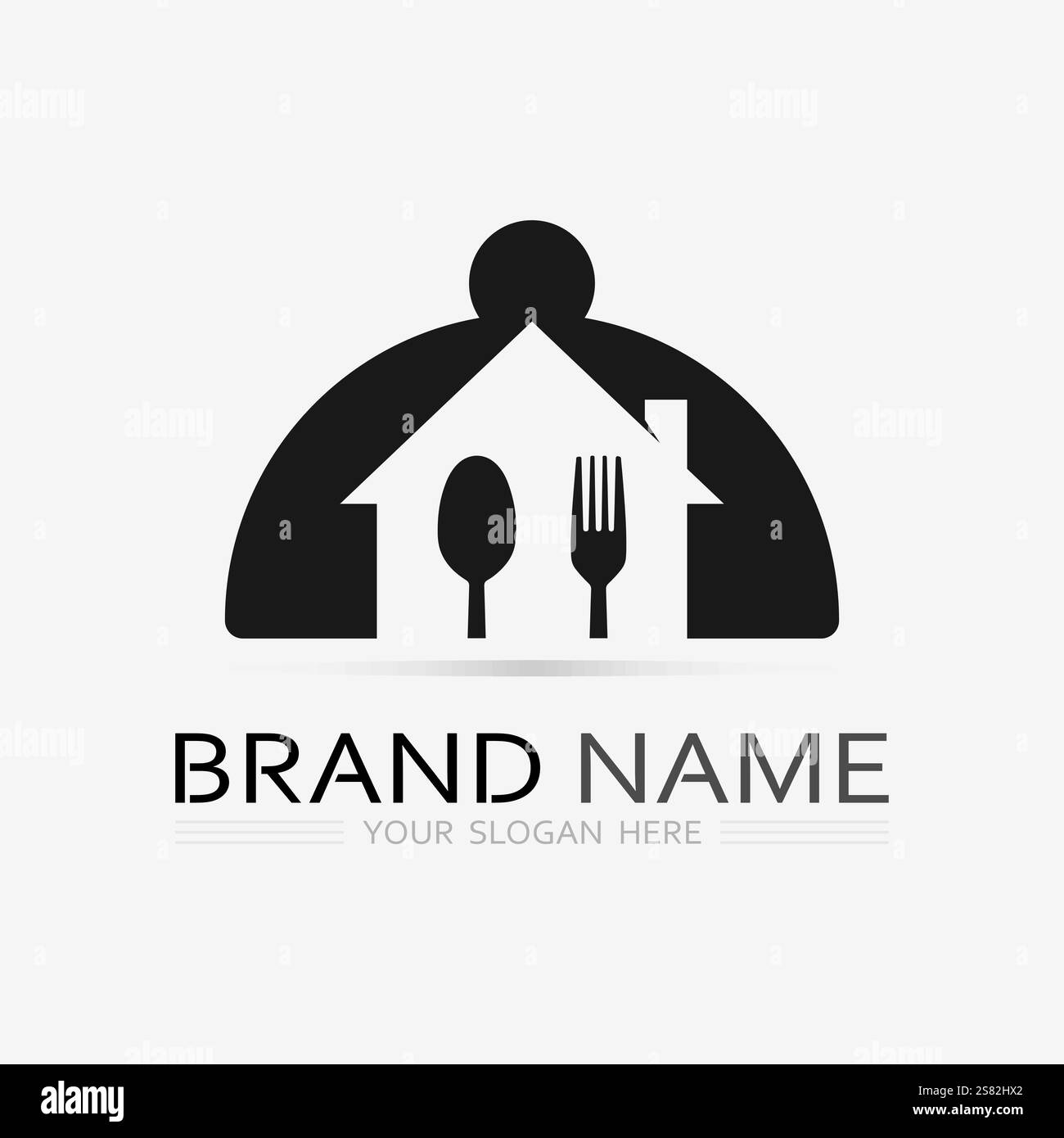 KITCHEN AND CHEF LOGO FOOD ICON RESTO AND CAFE DESIGN VECTOR Stock ...