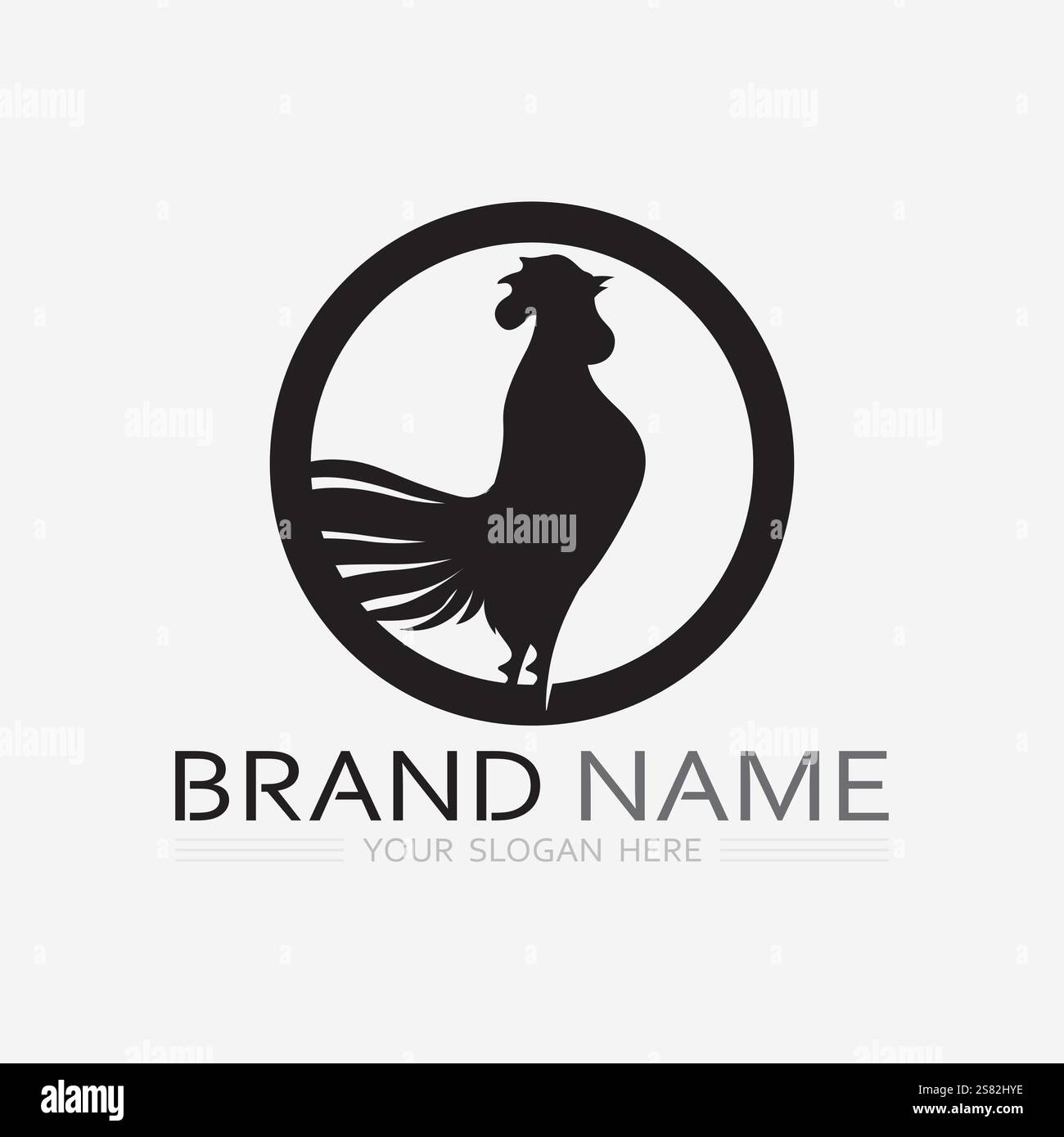 chicken logo rooster and hen logo for poultry farming animal logo ...