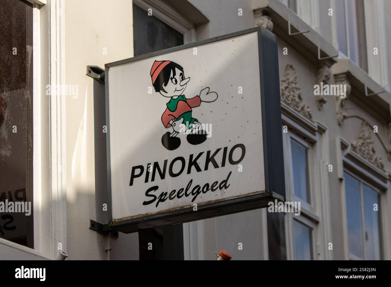 Pinokkio toy store, shop sign Stock Photo - Alamy