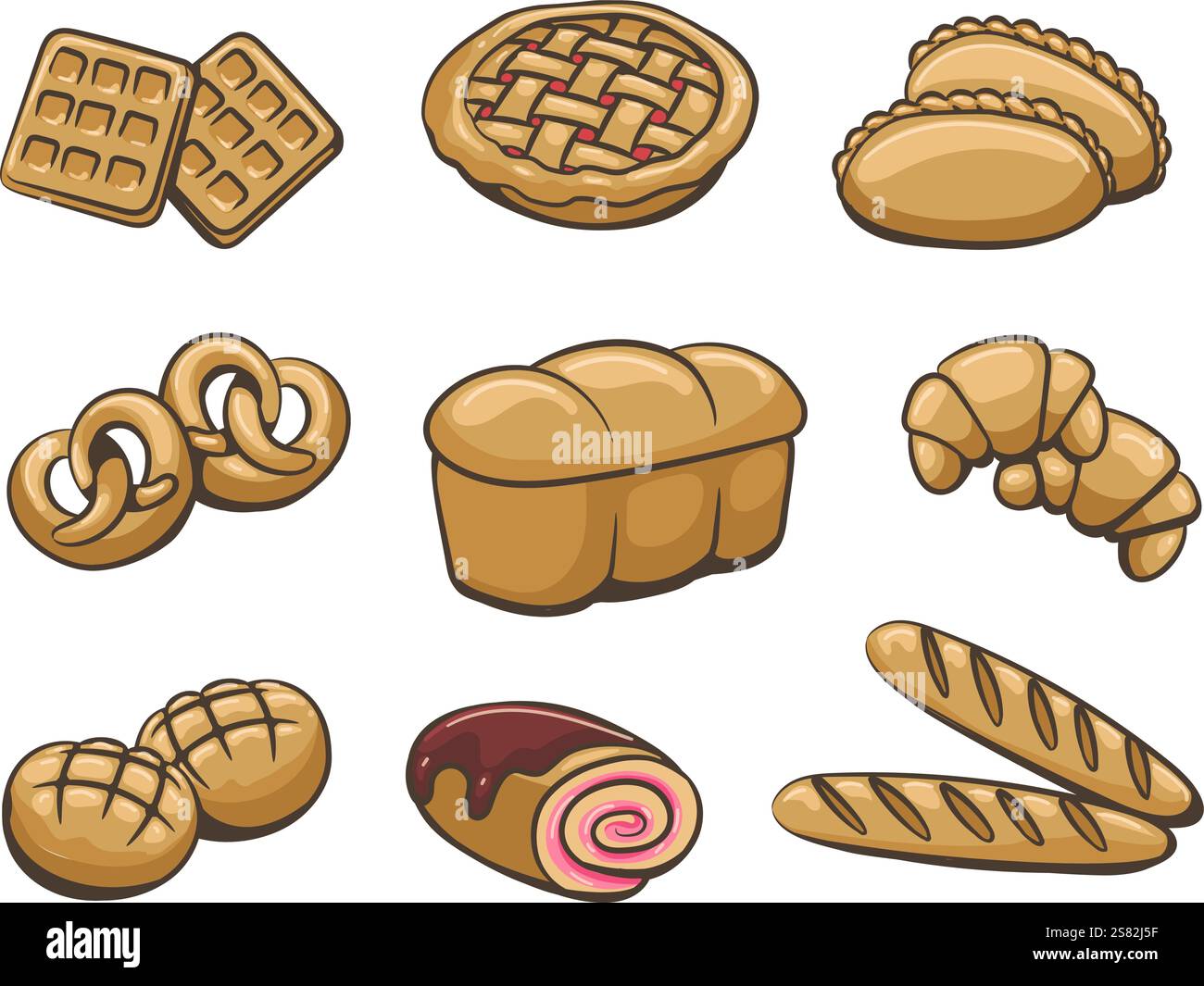 Cartoon bakery products Stock Vector Image & Art - Alamy