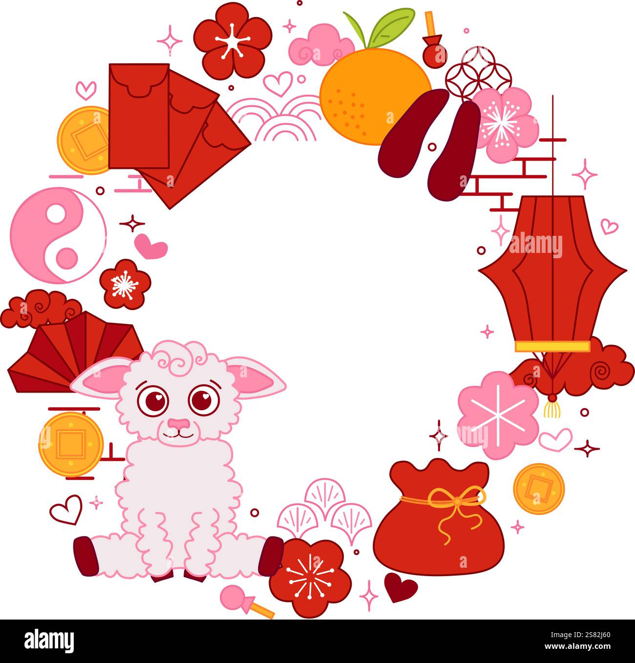 Japan traditional elements line Stock Vector Images - Alamy