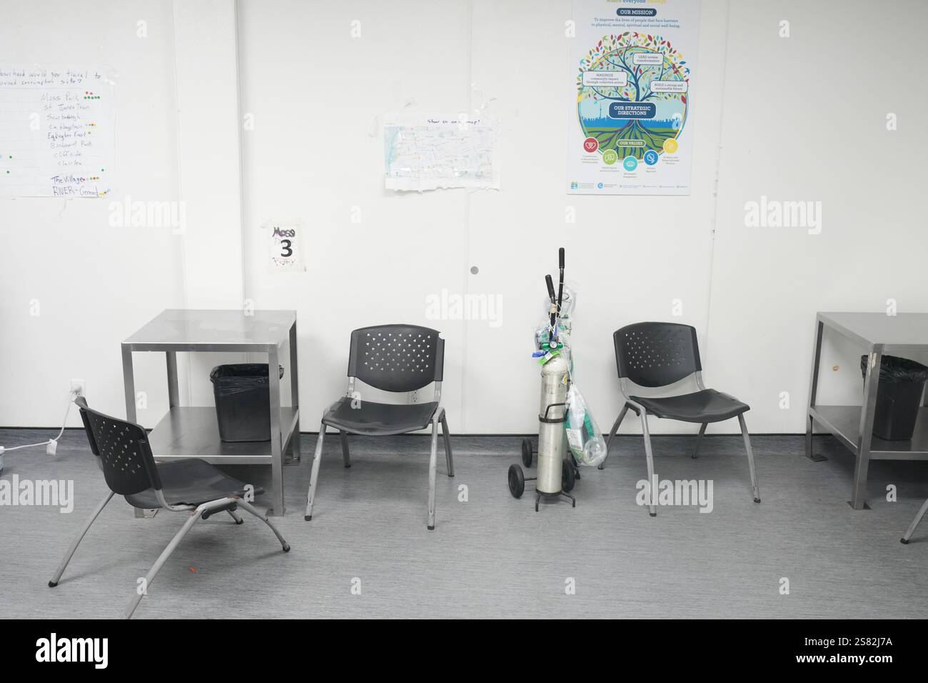 Toronto, Canada. 26th Aug, 2024. A view of the Safe Injection Room in ...