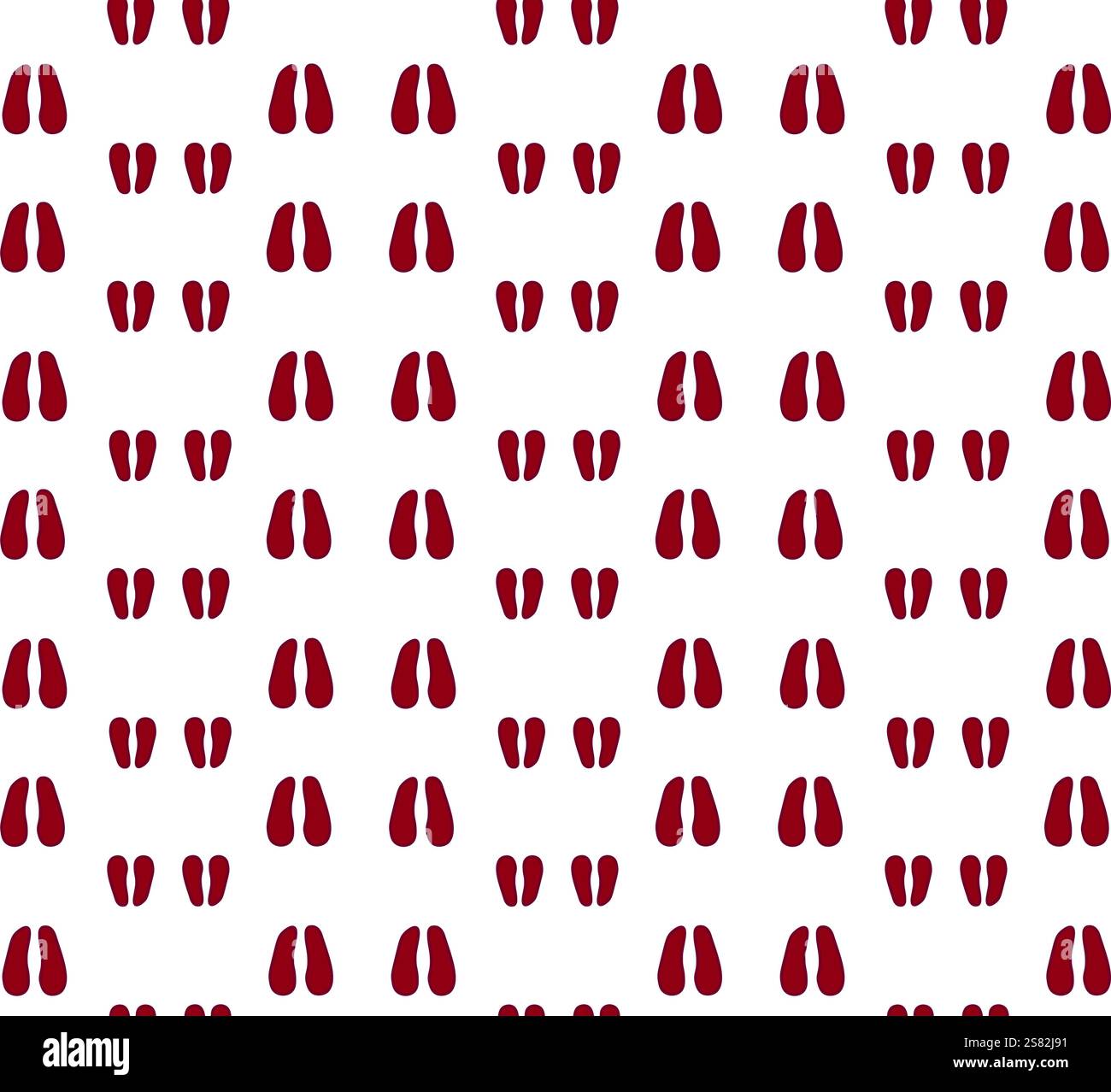 Animal sheep hoof tracks, footprint vector seamless pattern. Pig, deer ...