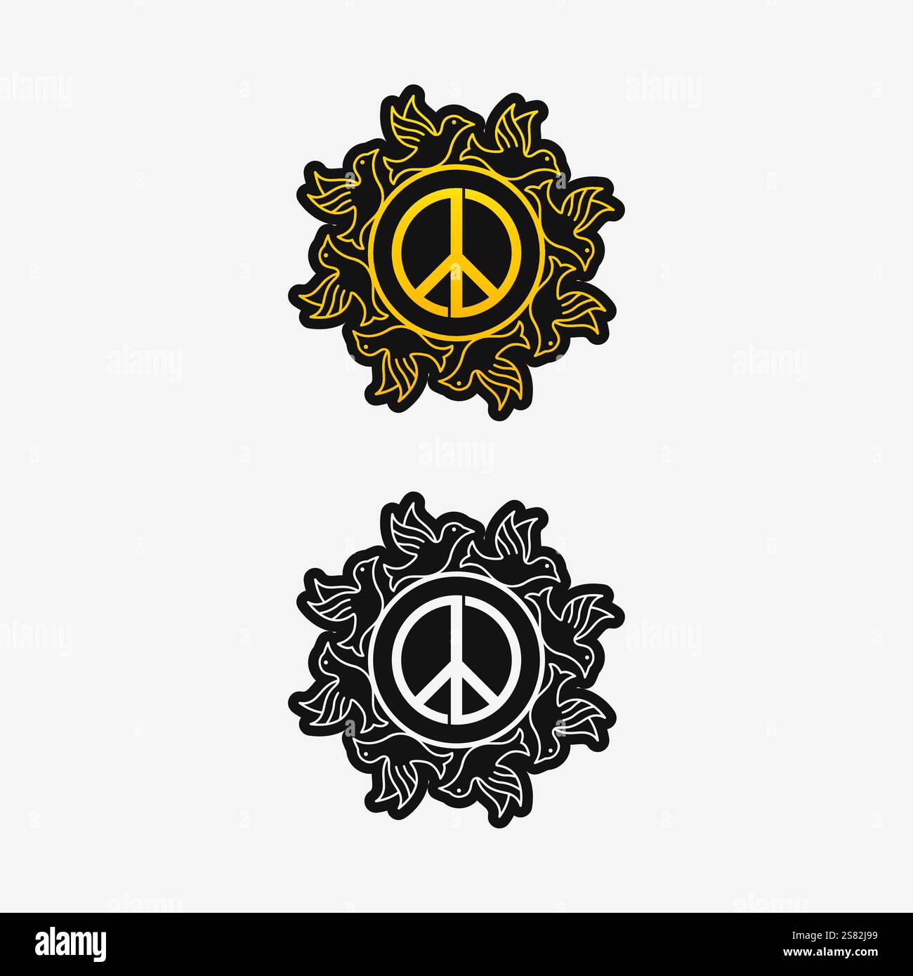 peace logo and design vector illustration concept design Stock Vector ...