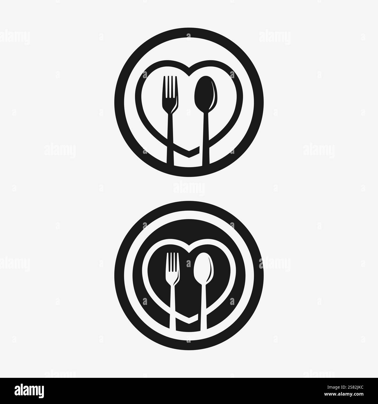 KITCHEN AND CHEF LOGO FOOD ICON RESTO AND CAFE DESIGN VECTOR Stock ...