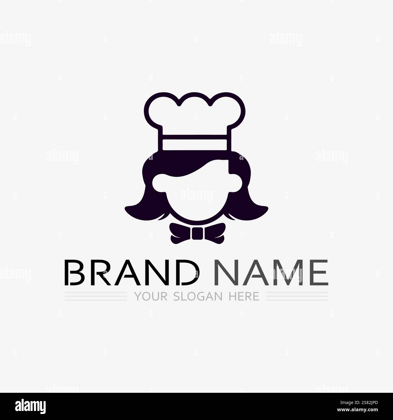 KITCHEN AND CHEF LOGO FOOD ICON RESTO AND CAFE DESIGN VECTOR Stock ...