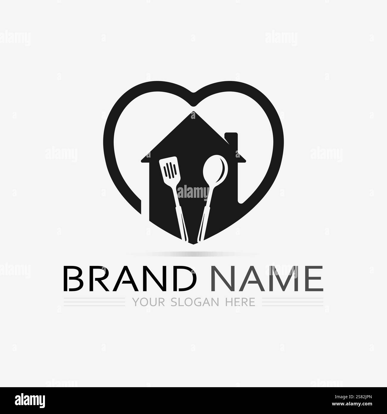 KITCHEN AND CHEF LOGO FOOD ICON RESTO AND CAFE DESIGN VECTOR Stock ...