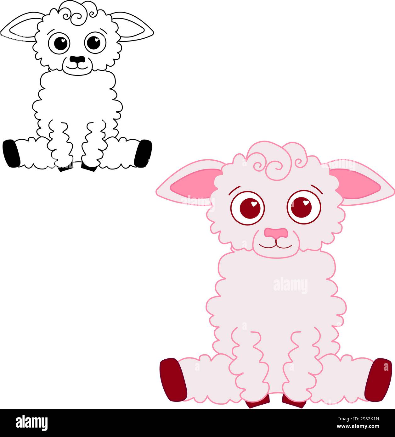 Nice cartoon vector sheep Stock Vector Image & Art - Alamy