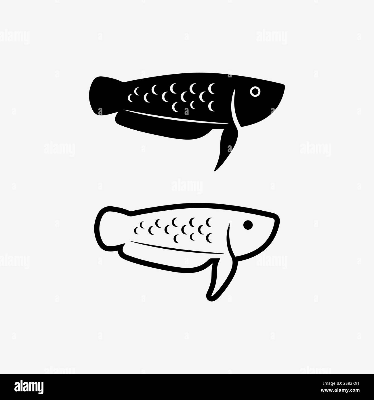 Fish abstract icon design logo template,Creative vector symbol of ...