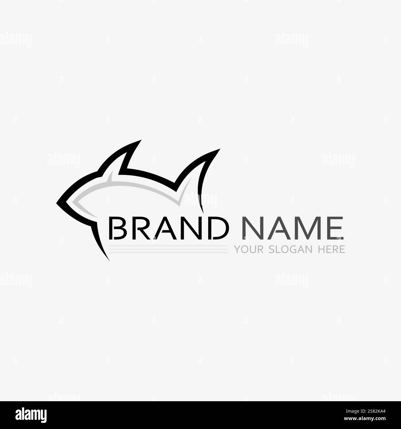 Fish abstract icon design logo template,Creative vector symbol of ...