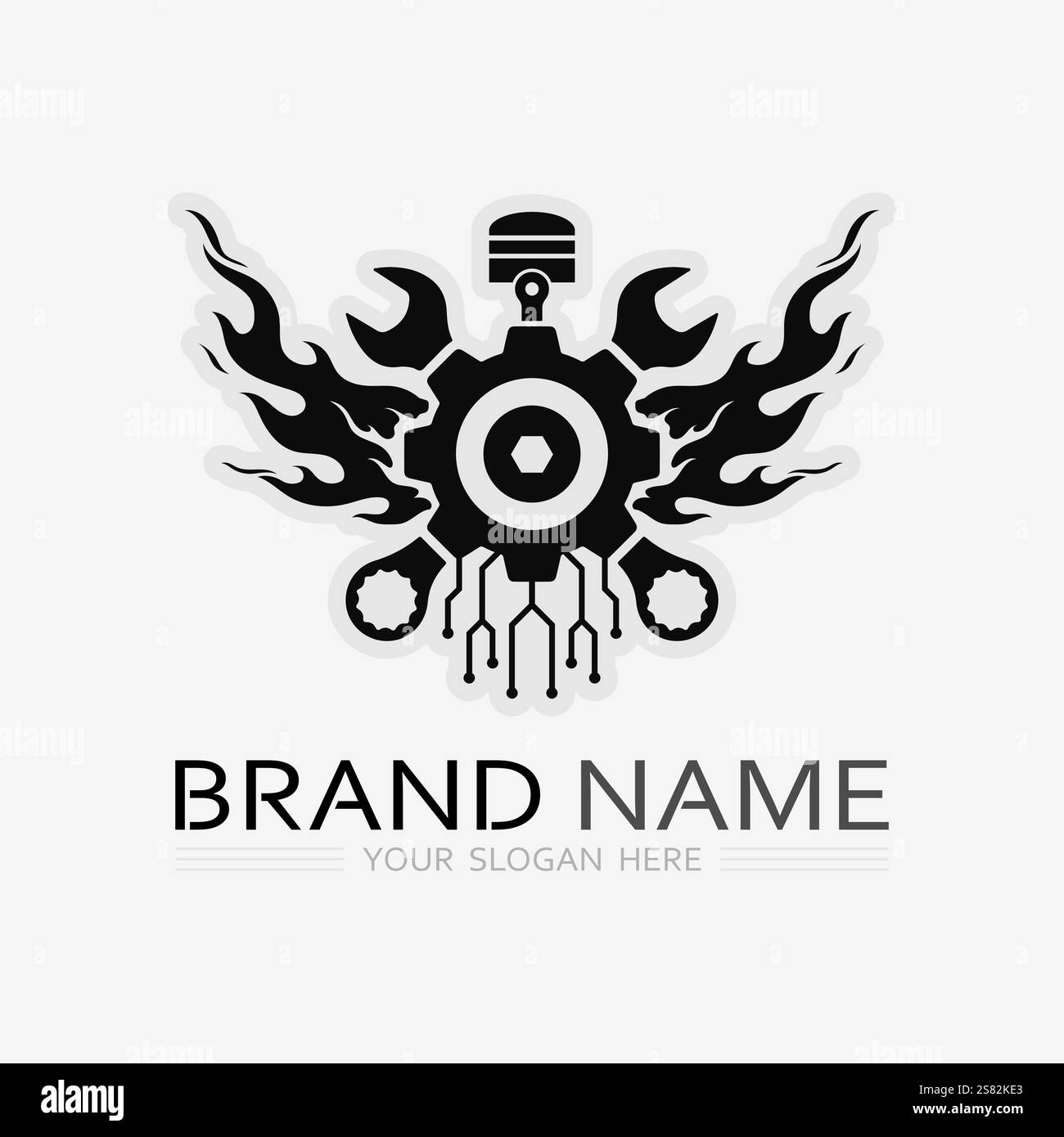 machine engine and heavy equipment logos design icon sign vector ...