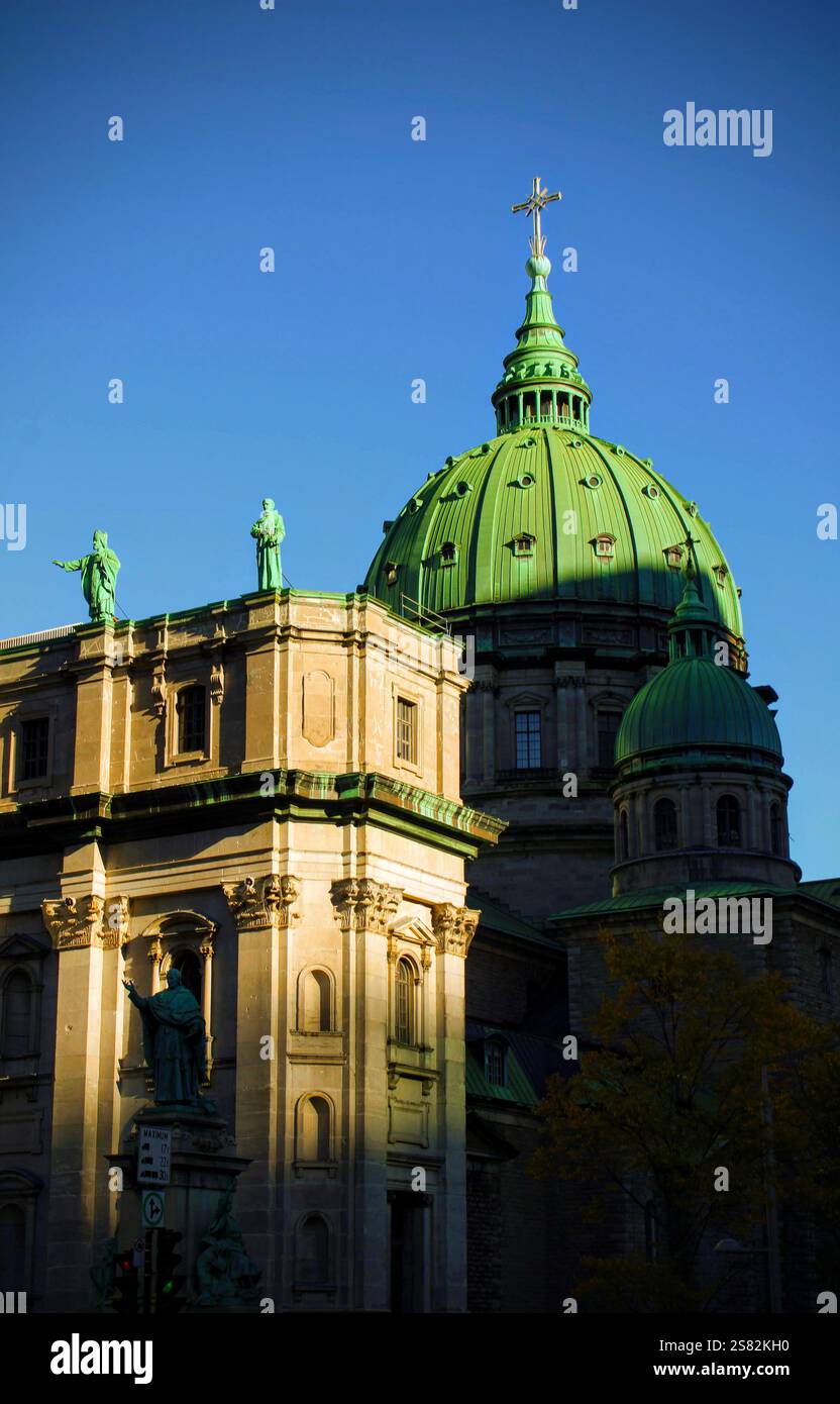 A magnificent view of Mary Queen of the World Cathedral in Montreal ...
