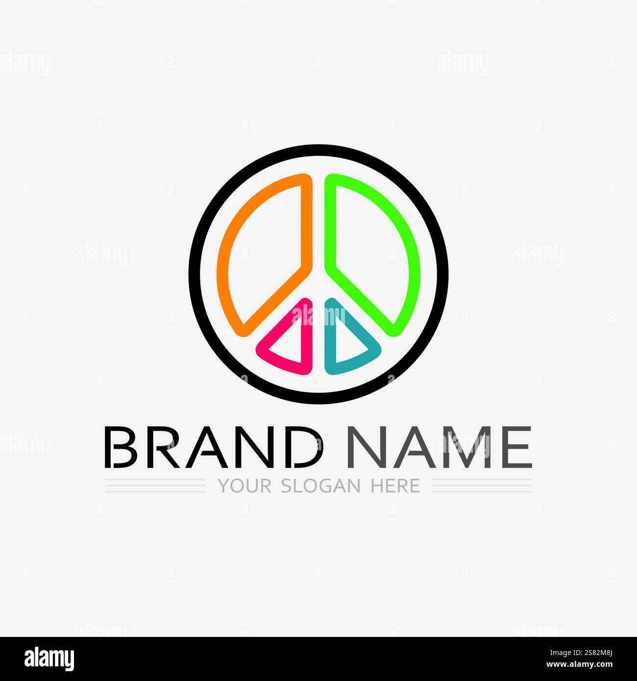peace logo and design vector illustration concept design Stock Vector ...