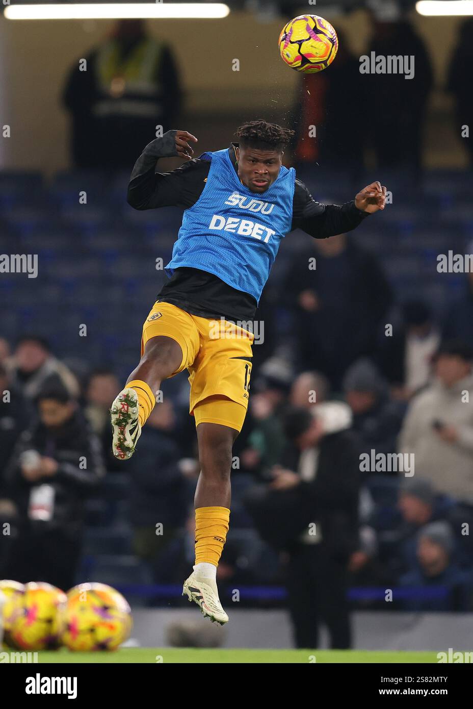 London, England, 20th January 2025. Emmanuel Agbadou of Wolverhampton ...