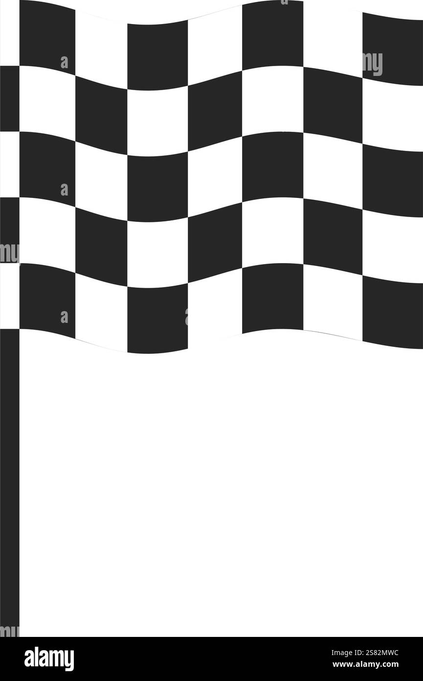 Black and white checkered flag vector for a motorsport racing event Stock Vector Image & Art - Alamy