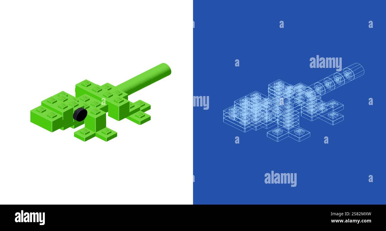 Gecko blueprint project idea and implementation. Vector illustration ... Gecko blueprint project idea and implementation. Vector illustration ...