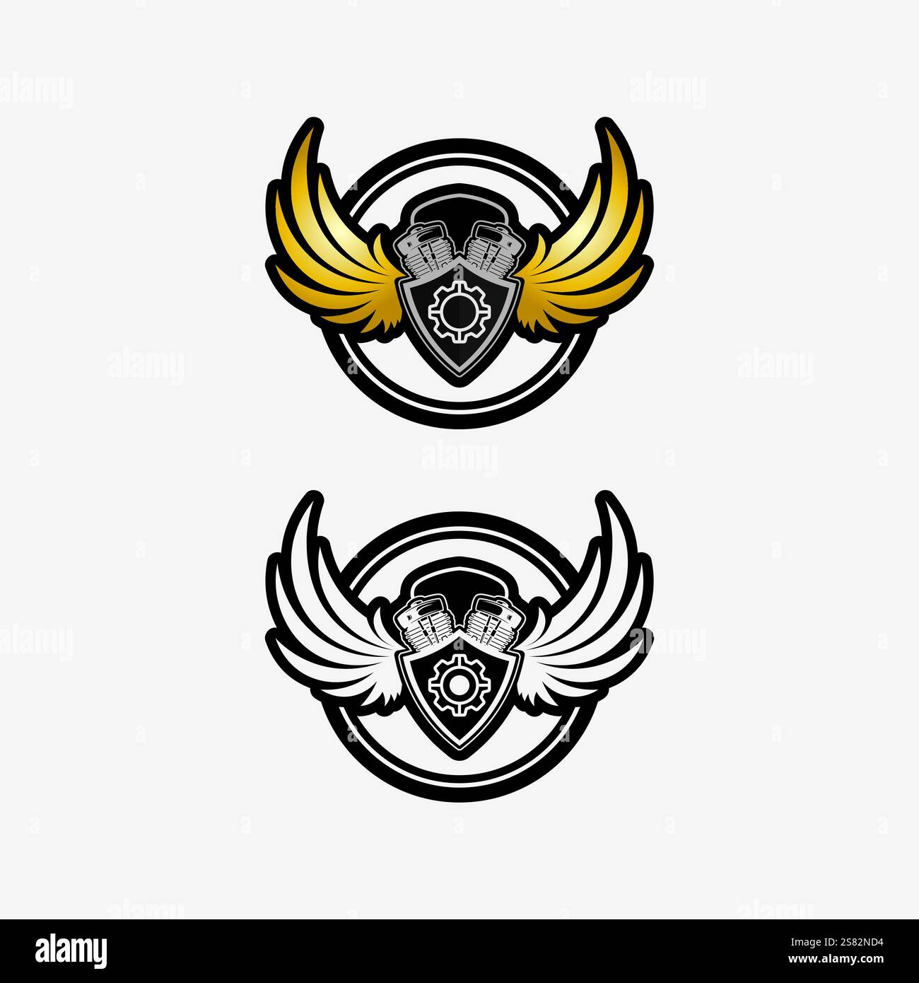 machine engine and heavy equipment logos design icon sign vector ...