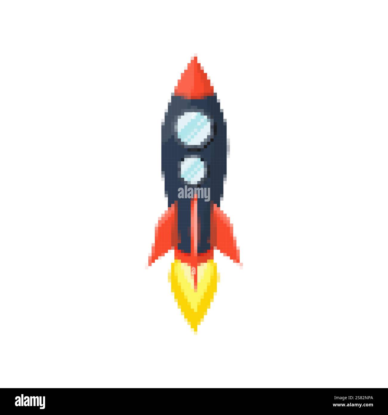 Pixel art rocket with fiery trails, retro games, space-themed designs ...