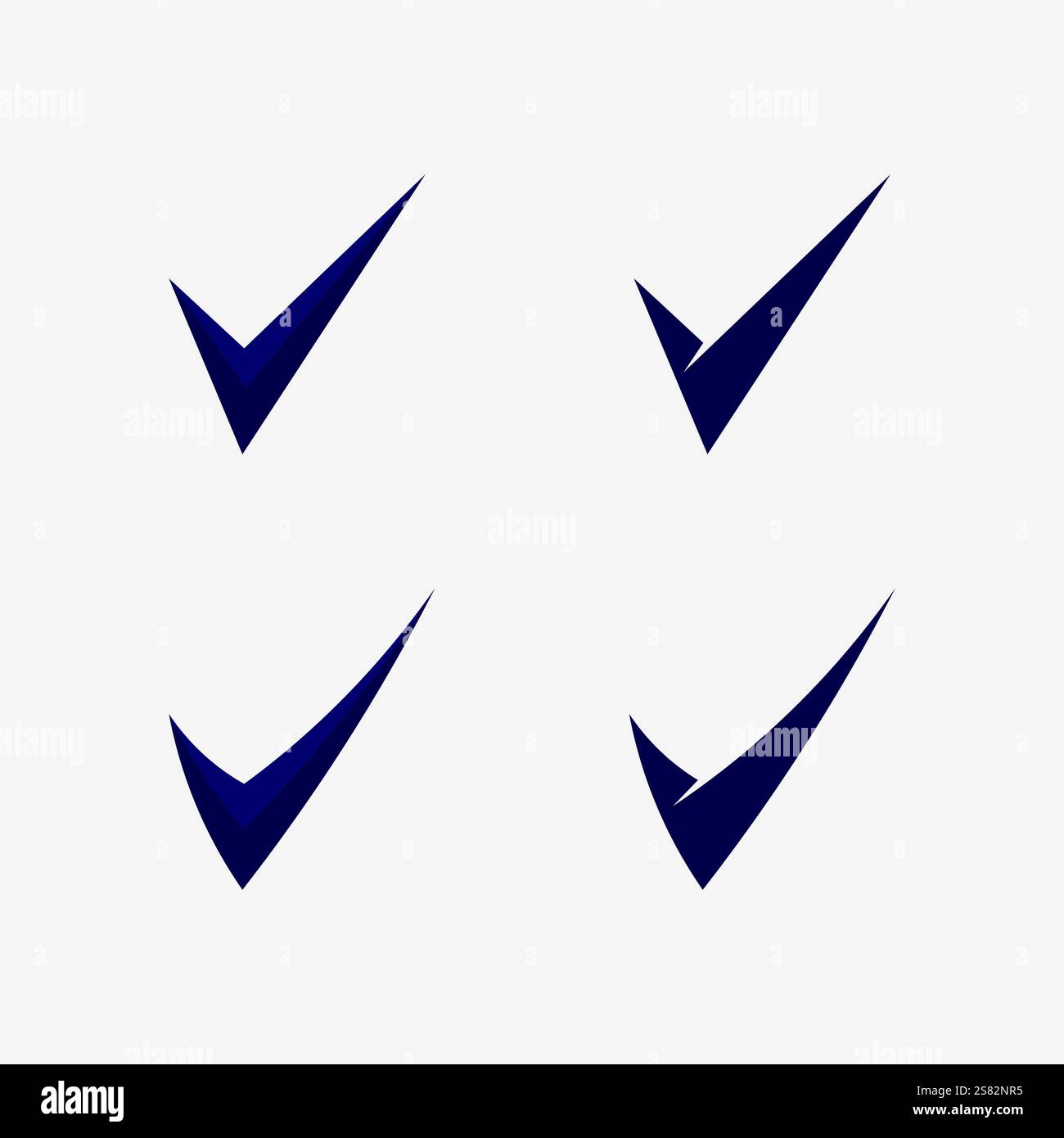 check mark logo icon and symbol checklist design vector Stock Vector ...