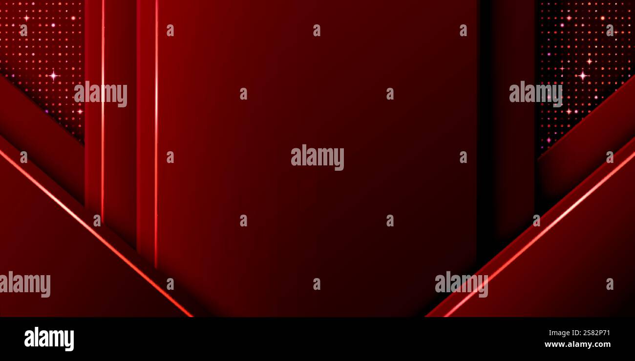 Luxury red layered background with golden geometric lines - premium ...