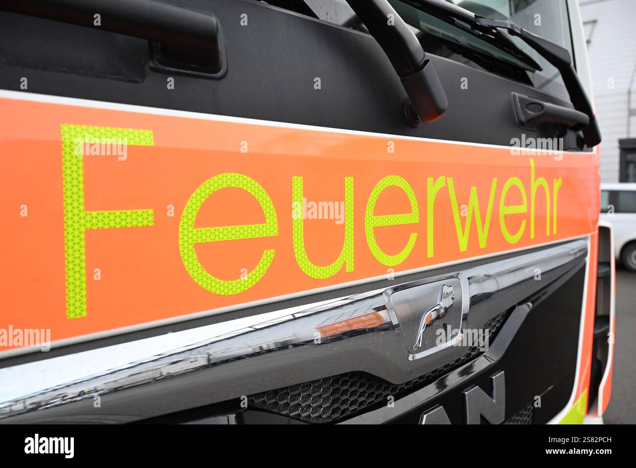Stuttgart, Germany. 20th Jan, 2025. The fire department lettering is ...