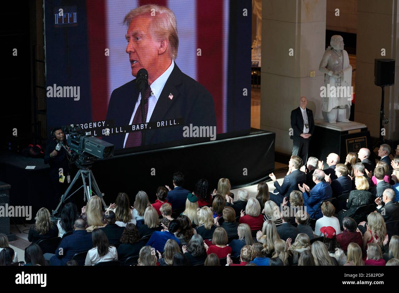 Washington, United States. 20th Jan, 2025. Guests in the viewing area ...