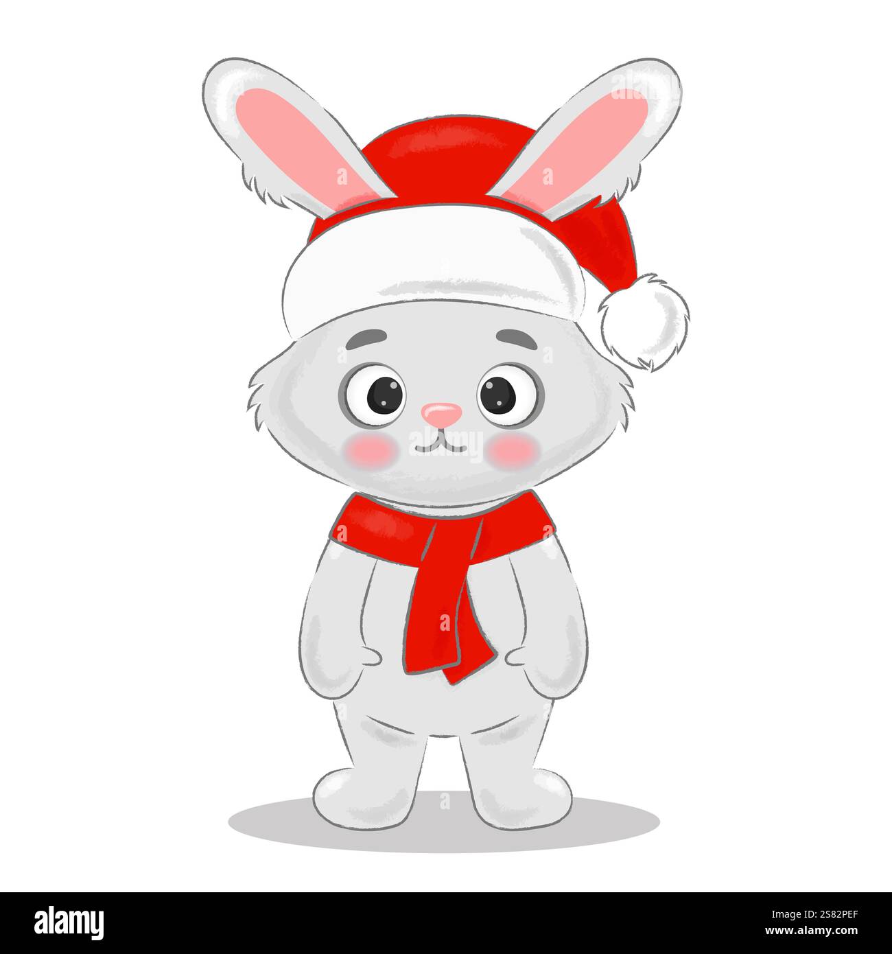White rabbit in snow in winter Cut Out Stock Images & Pictures - Alamy