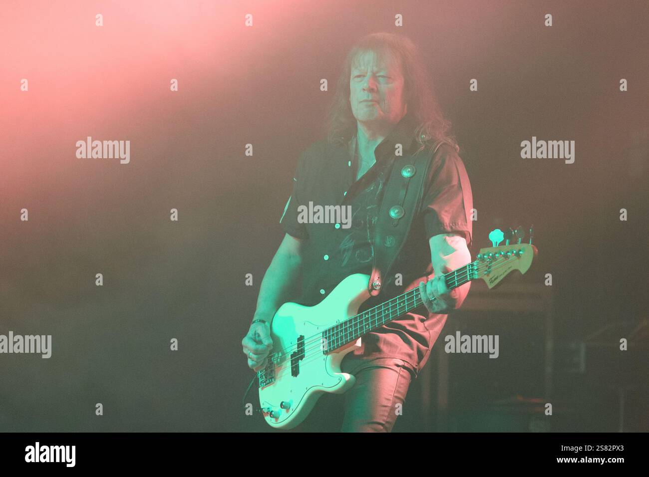 Munich, Germany, January 17th 2025: Jens Becker (Bass Guitar) of Grave ...