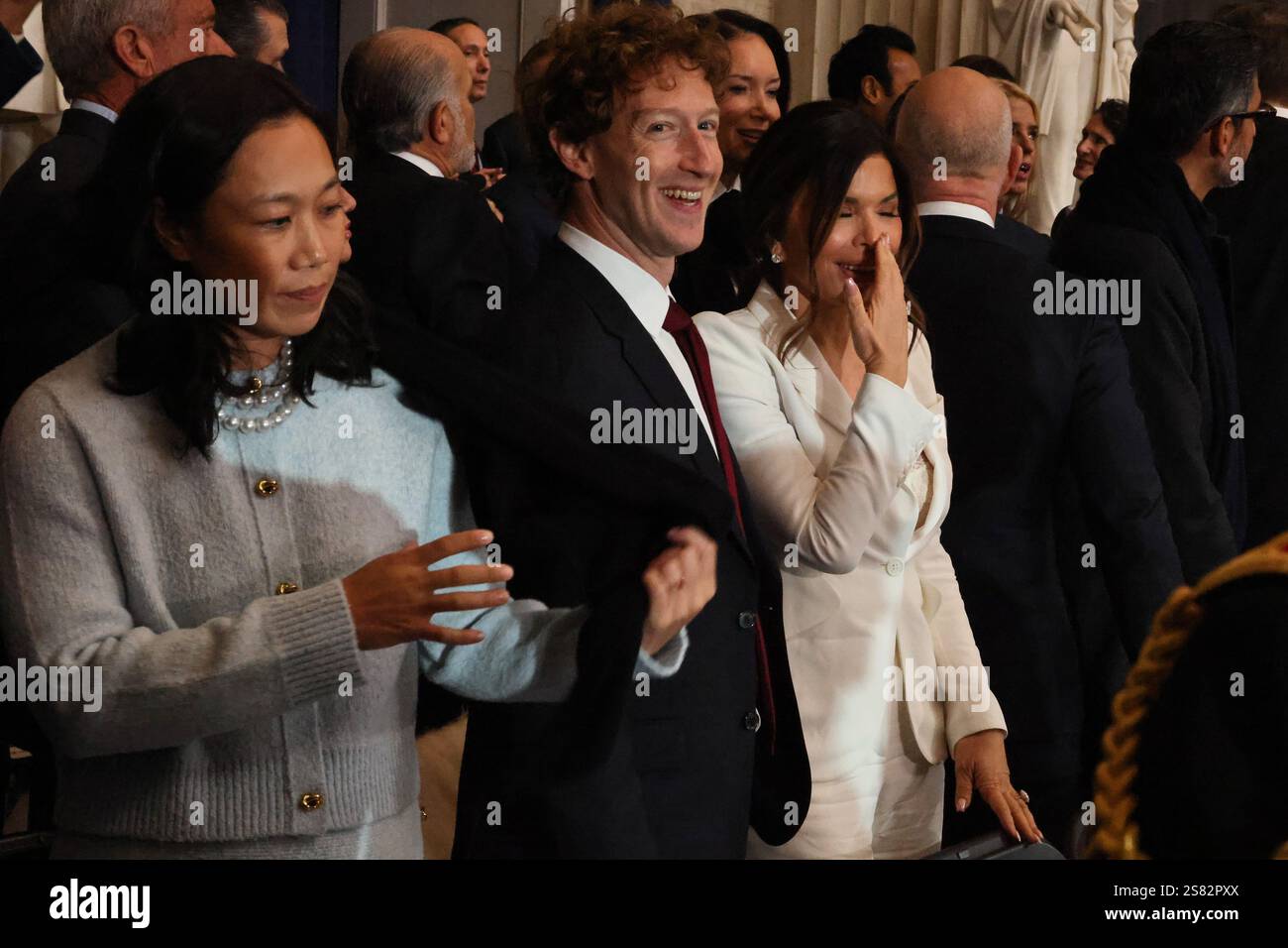 WASHINGTON, DC - JANUARY 20: (L-R) Priscilla Chan, Meta and Facebook ...
