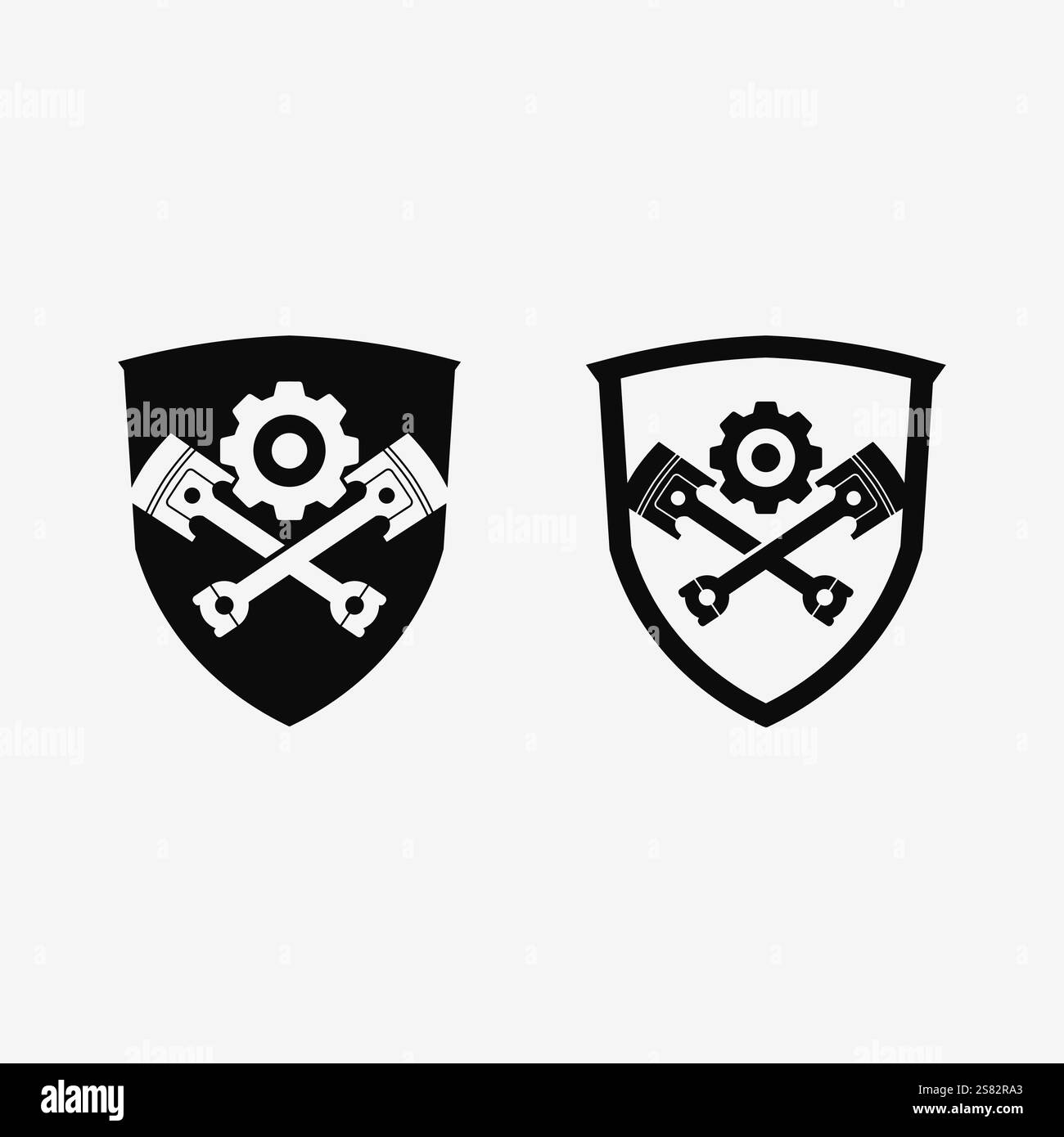 machine engine and heavy equipment logos design icon sign vector ...