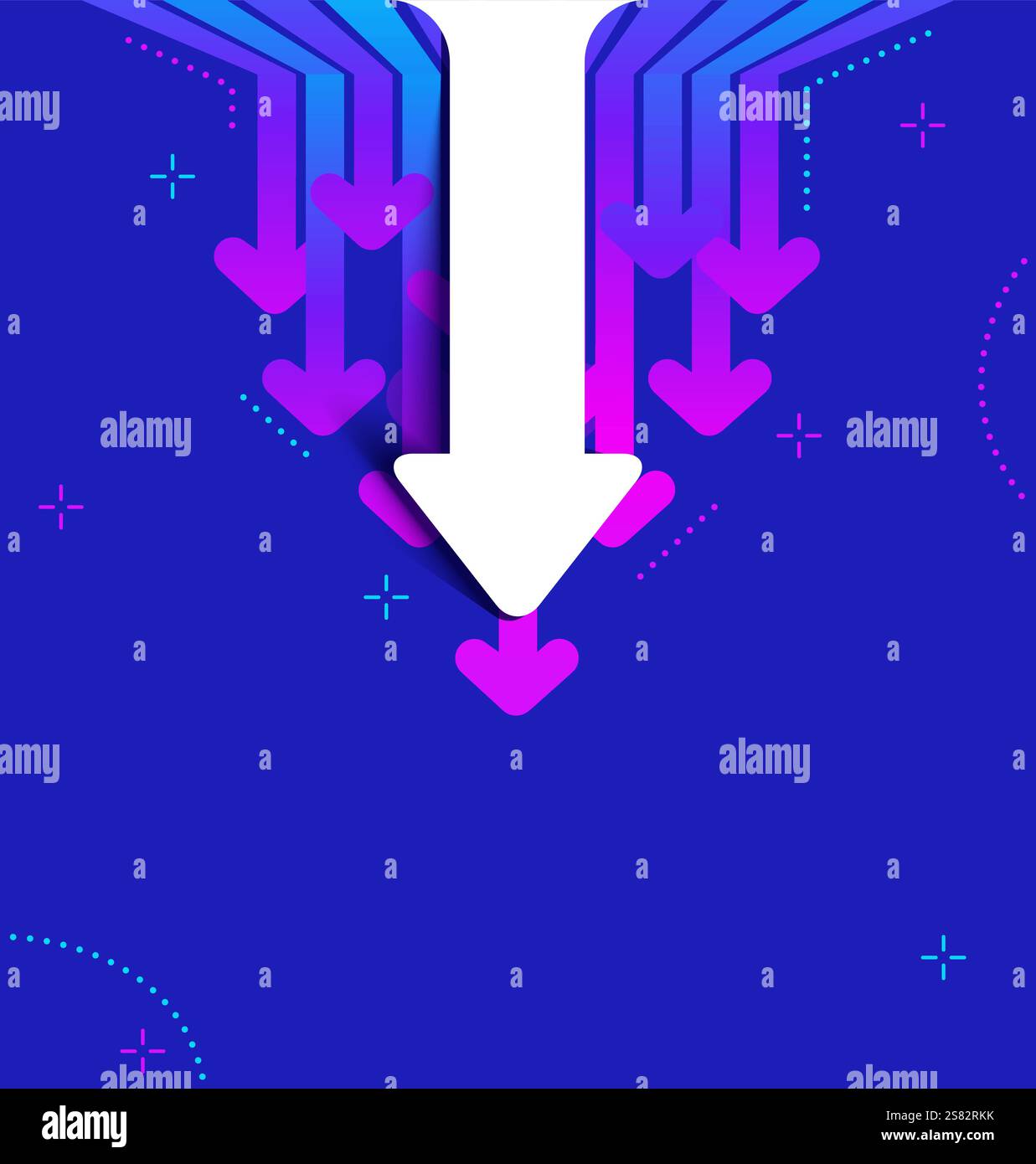 Abstract financial background with arrows Concept decrease. Vector illustration Stock Vector ...