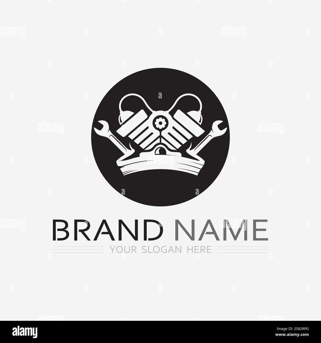 machine engine and heavy equipment logos design icon sign vector ...