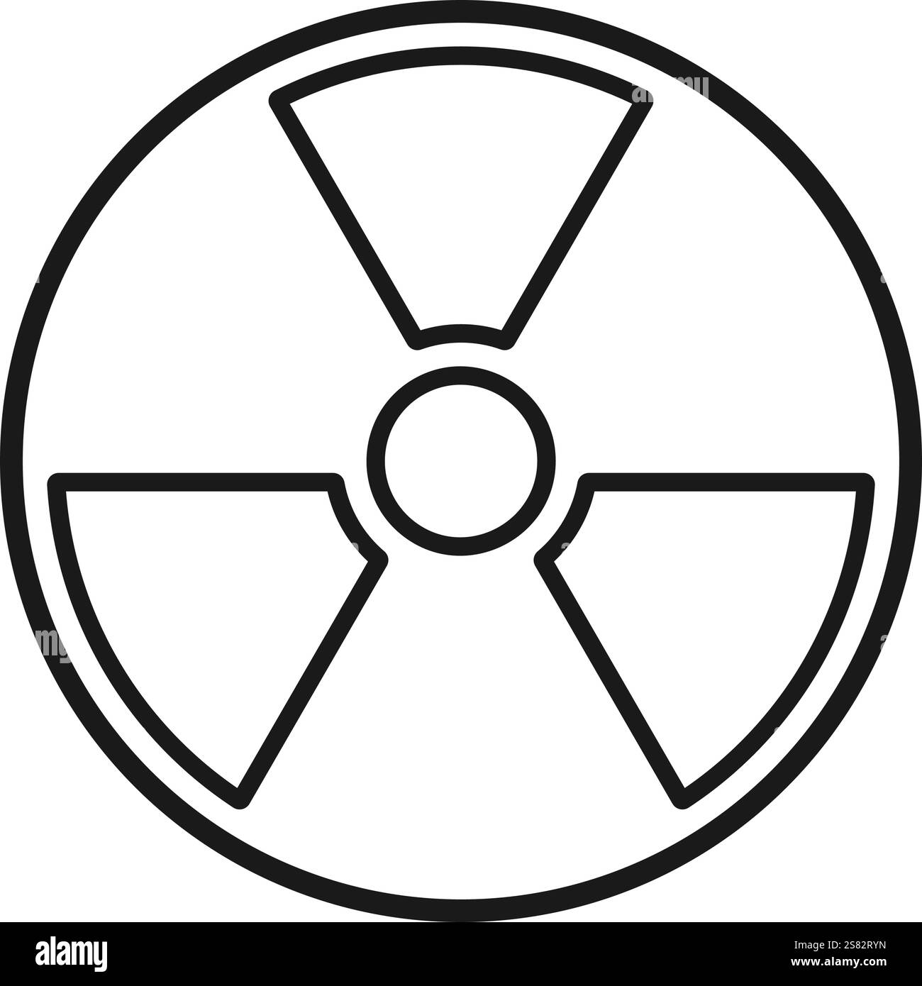 Nuclear power or radioactive material danger warning sign symbol in ... Nuclear power or radioactive material danger warning sign symbol in ...