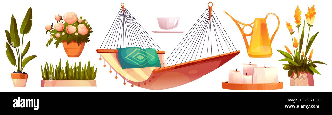 Garden patio plants Cut Out Stock Images & Pictures - Alamy