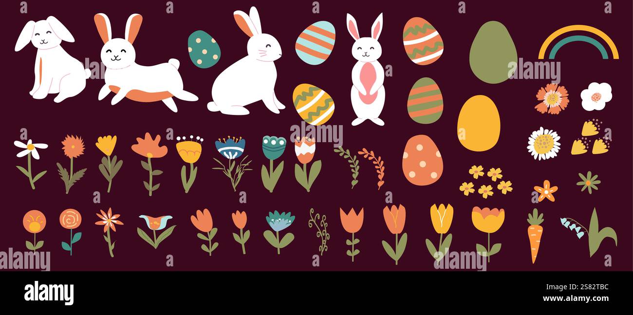 Easter eggs patterns leaves Stock Vector Images - Alamy