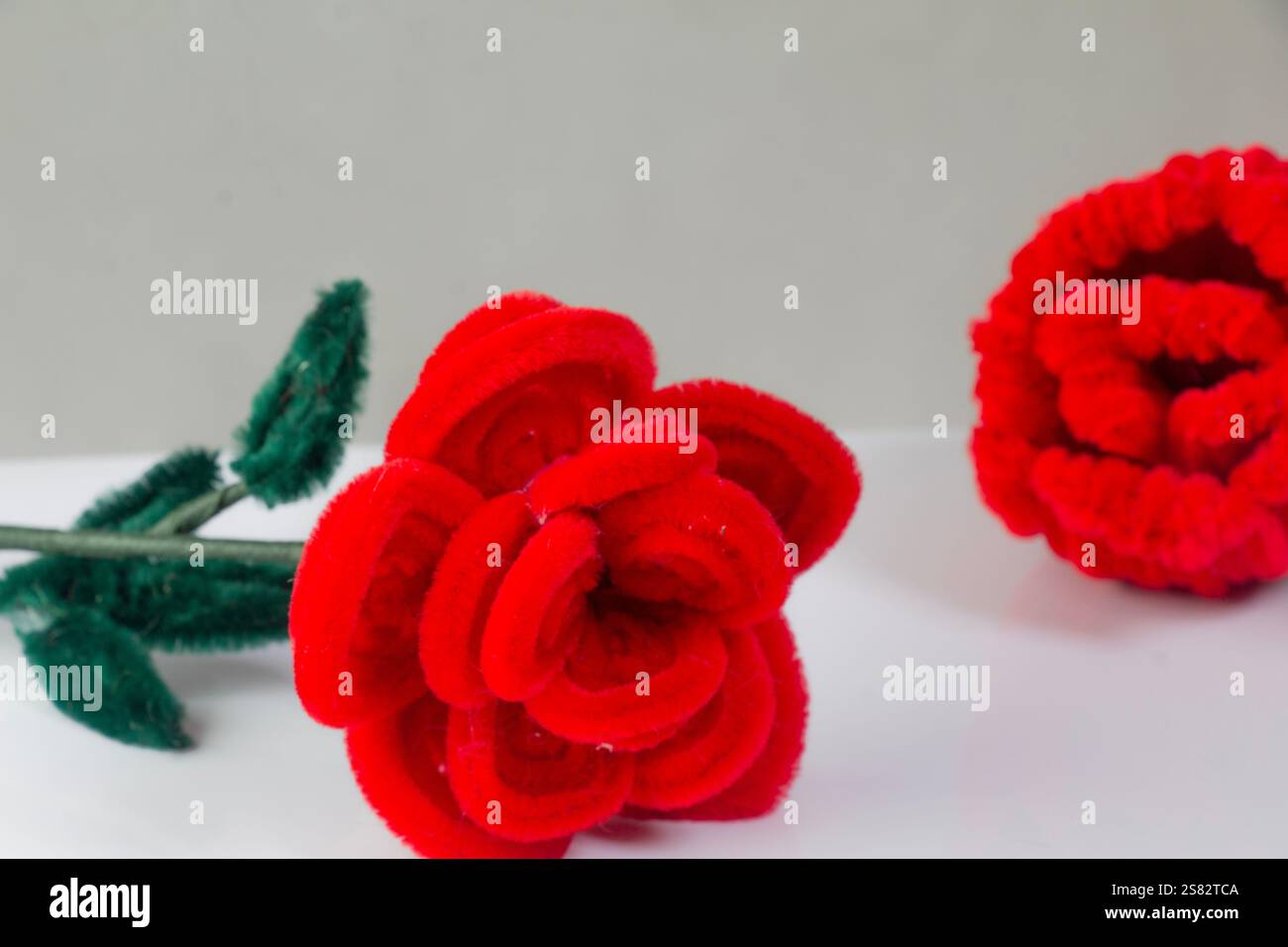 Roses on white base, pipe cleaner crafts, recycled roses, romantic ...