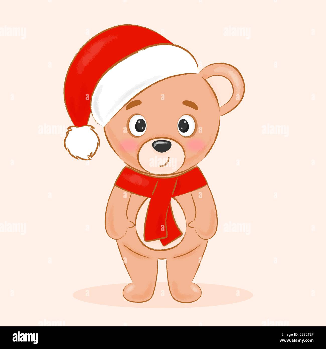 Cute bear in santa Stock Vector Images - Alamy