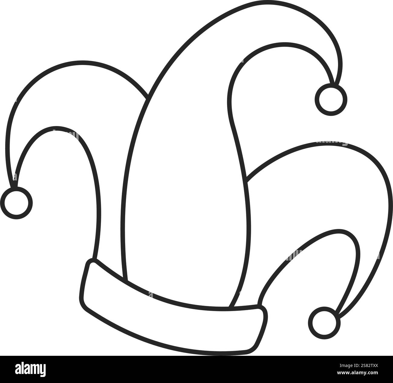 Joker or court jester hat icon as seen on wild playing cards in vector ...