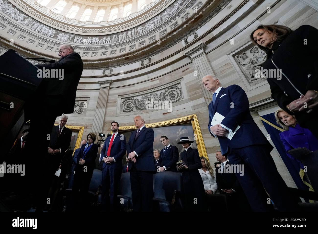 From l-r., JD Vance, Donald Trump, President Joe Biden, and Kamala ...