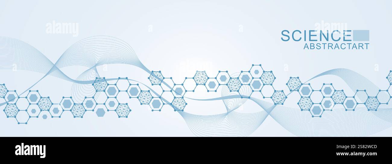 Health care abstract background with lines, dots and hexagons. Medical ...
