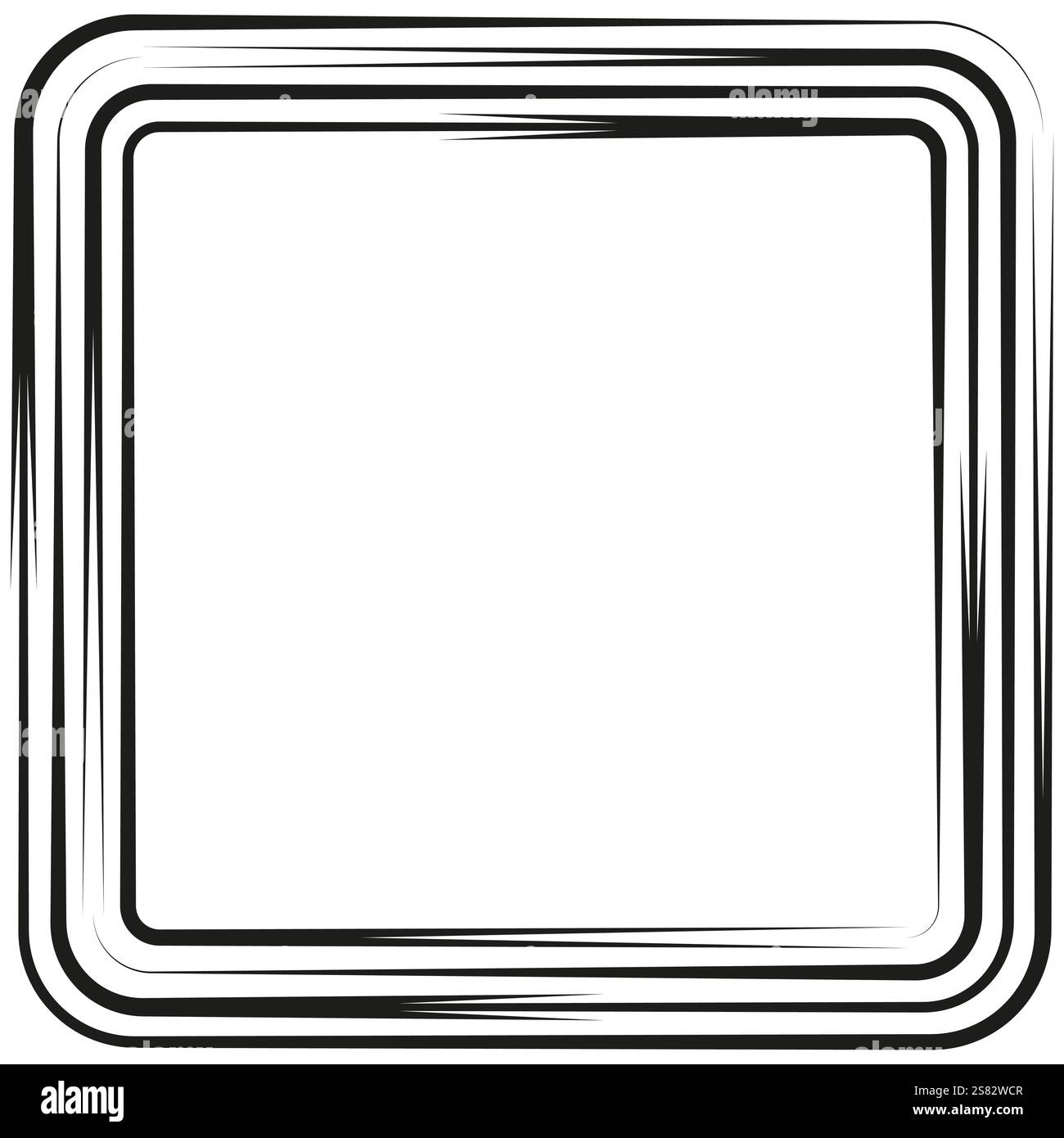 Dynamic frame design. Speed line border. Abstract corner vector. Black ...