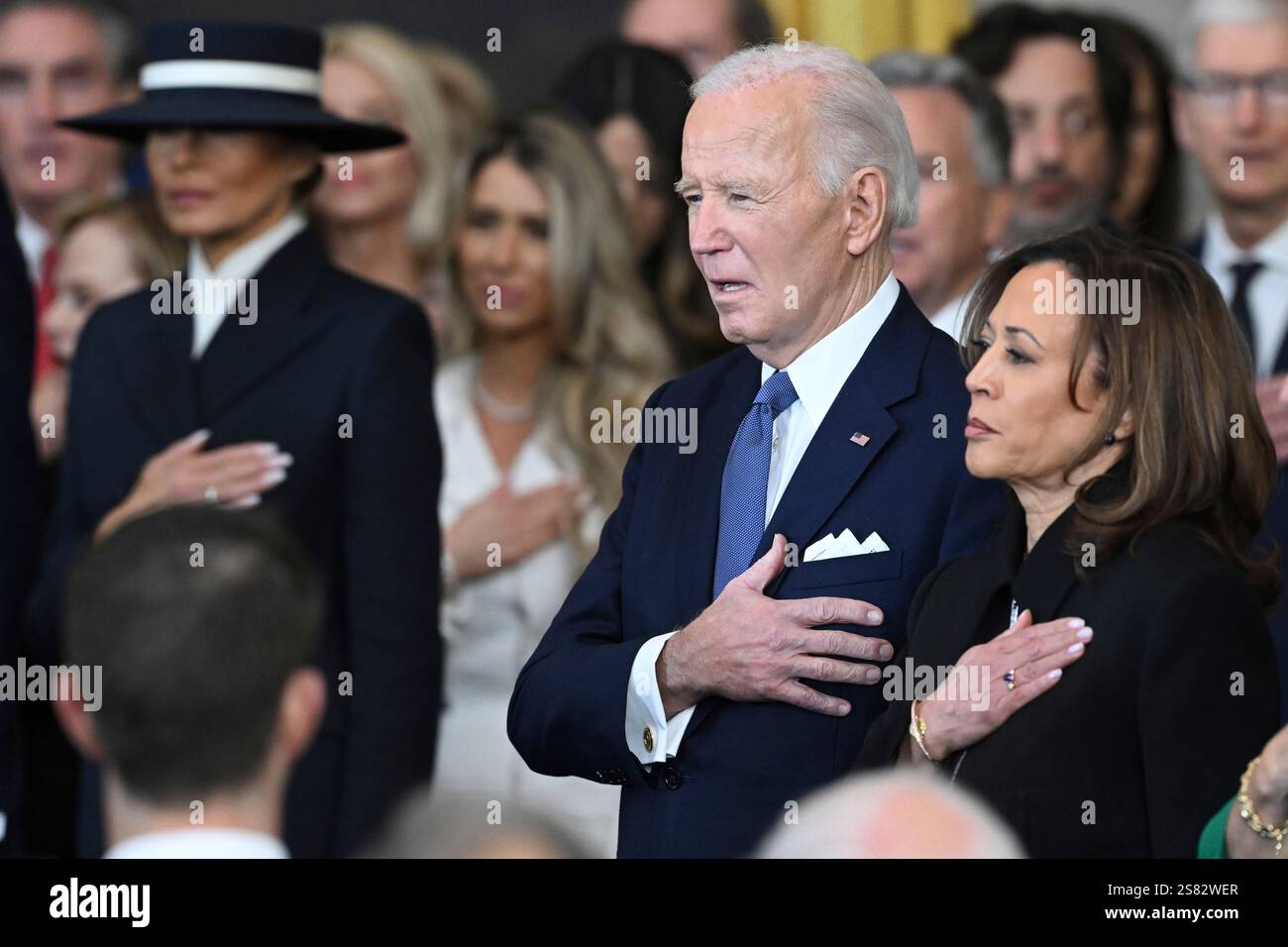 Former President Joe Biden and former Vice President Kamala Harris ...