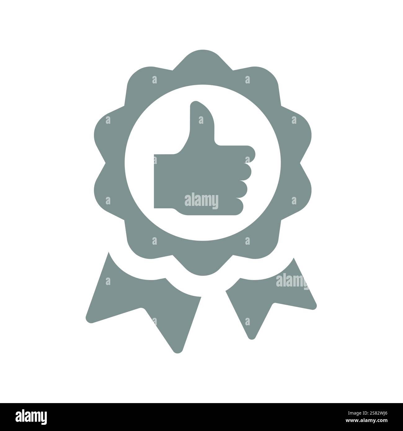 People choice, recommended product vector. Award ribbon badge and thump ...