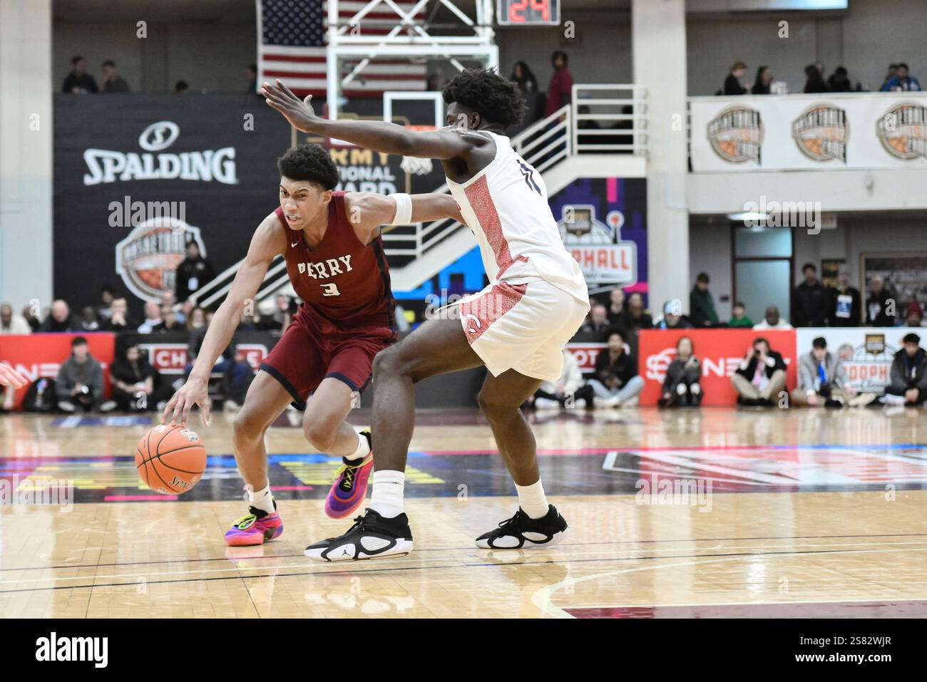 SPRINGFIELD, MA - JANUARY 20: Bruce Branch III of Perry (3) drives past ...