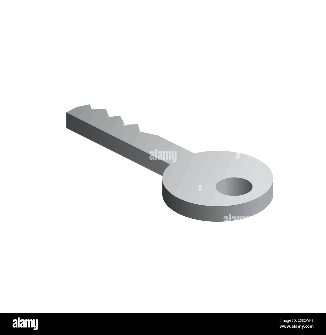 Isometric security key icon isolated on white background. Vector ...