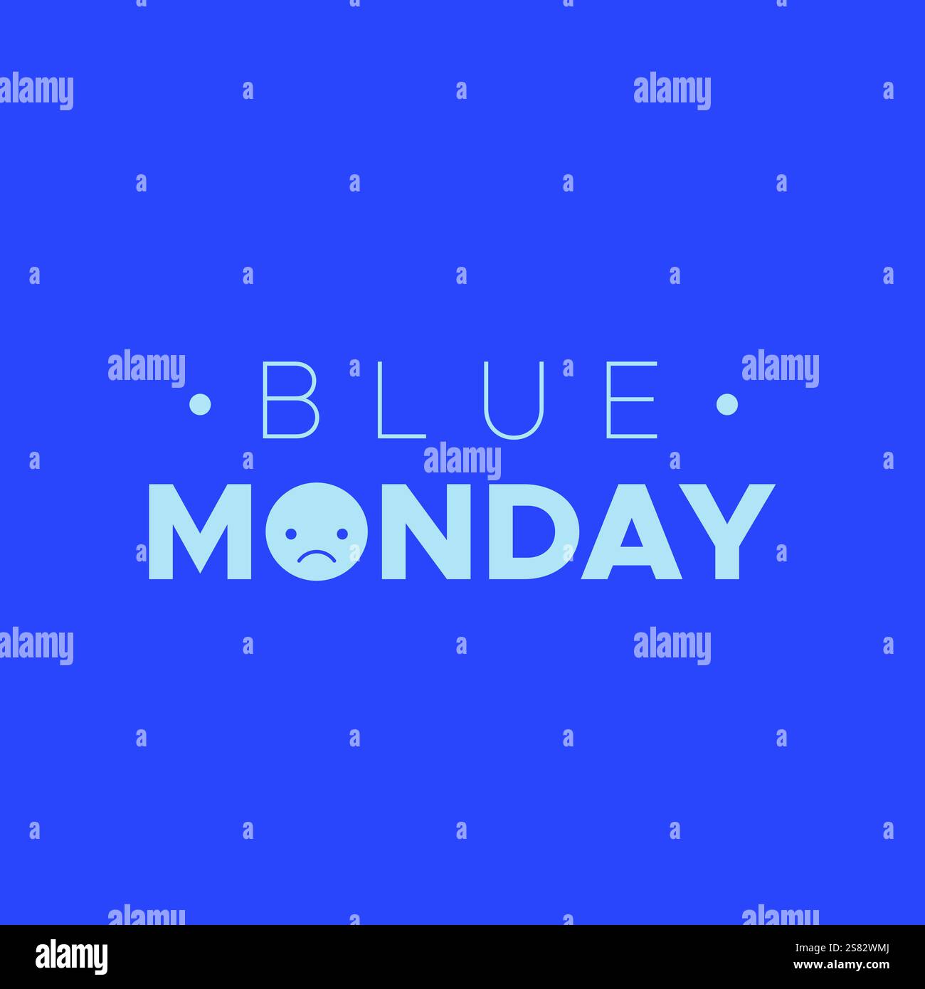 Blue Monday. The most depressing day of the year. Minimalist banner ...