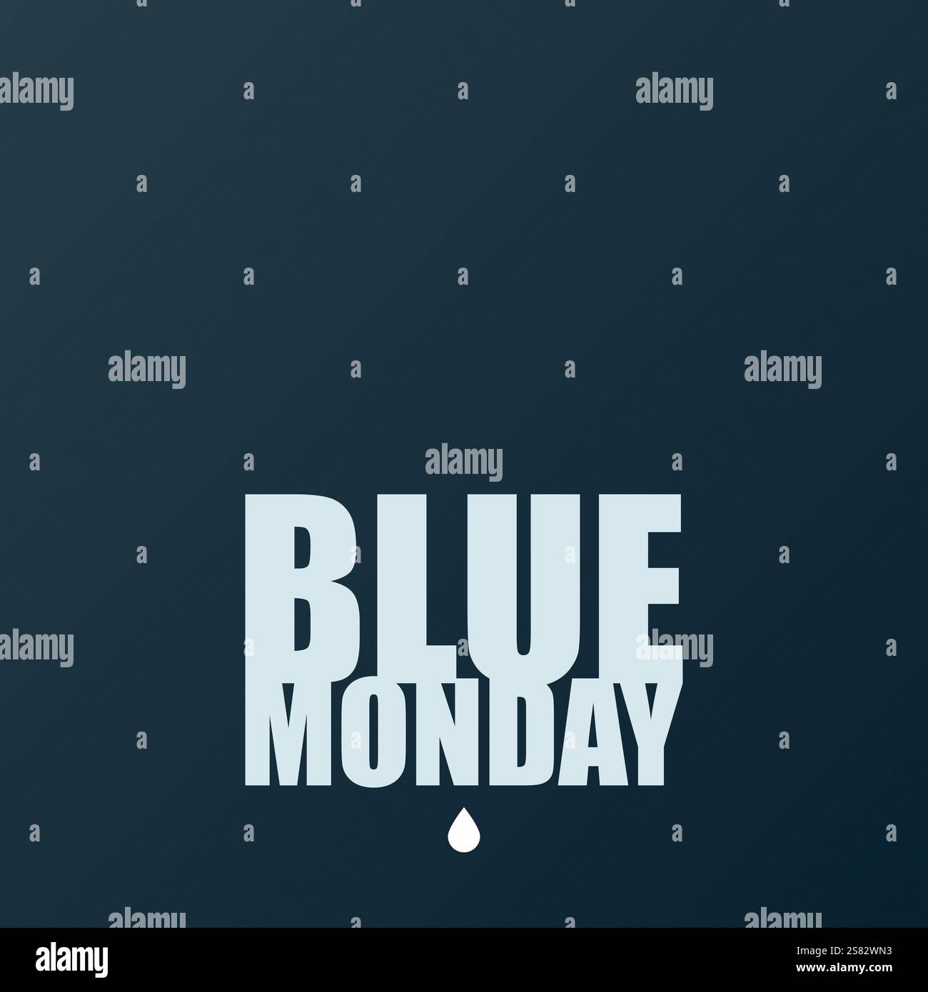 Blue Monday. The most depressing day of the year. Minimalist banner ...