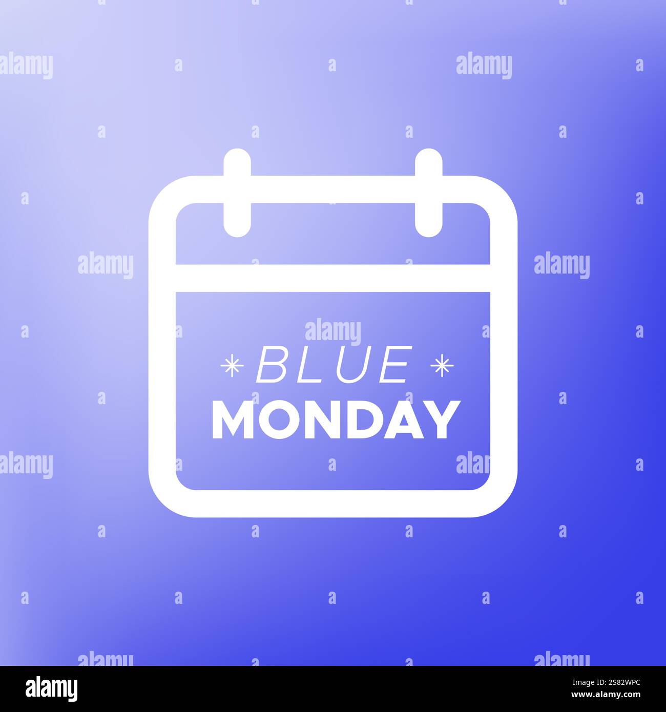 Blue Monday. The most depressing day of the year. Minimalist banner ...