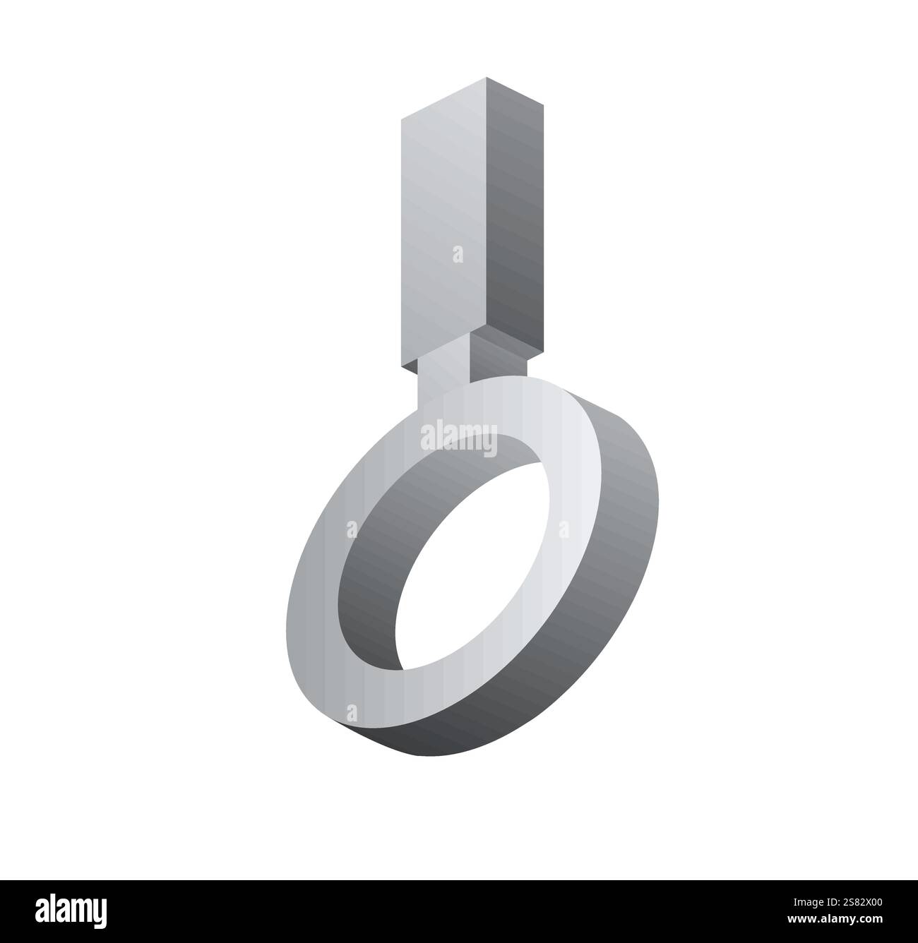 Gray magnifying glass icon isolated on white background. Loupe search ...